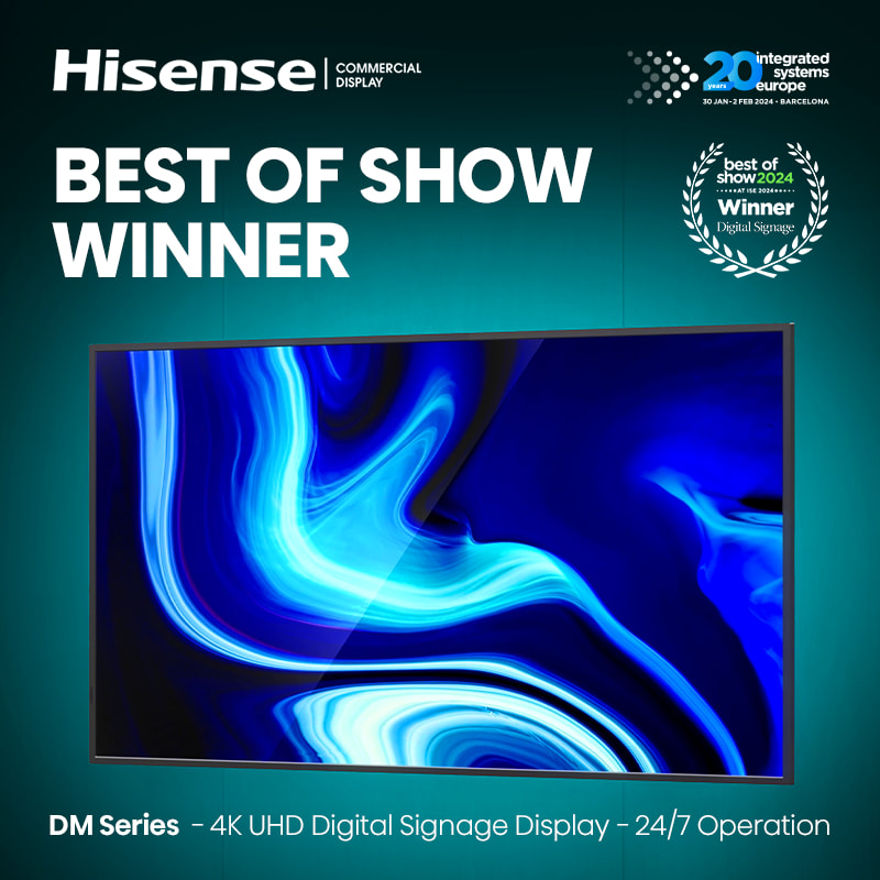 Hisense wins "Best of Show" at ISE 2024!. Hisense Commercial Display